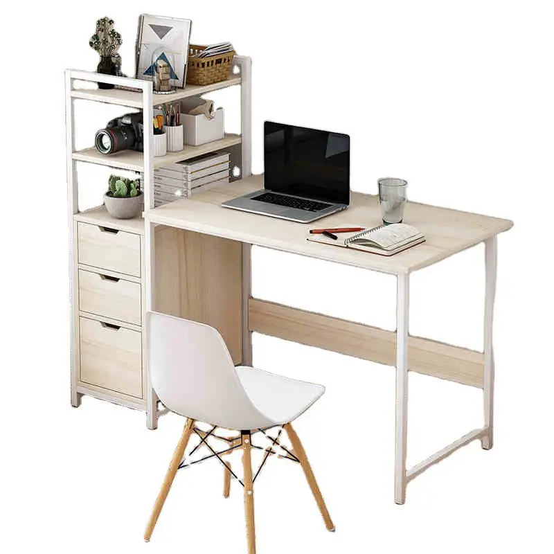 Wooden Home Table Computer Station With Shelf For Modern Adjustable ...