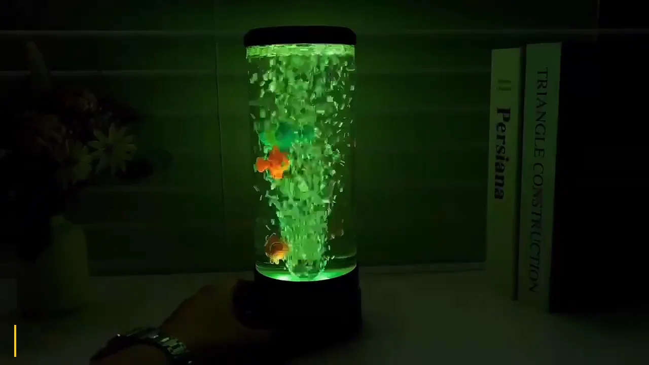 12'' Bubble Fish Lava Lamp Led Multi-color Changing Aquarium Light ...