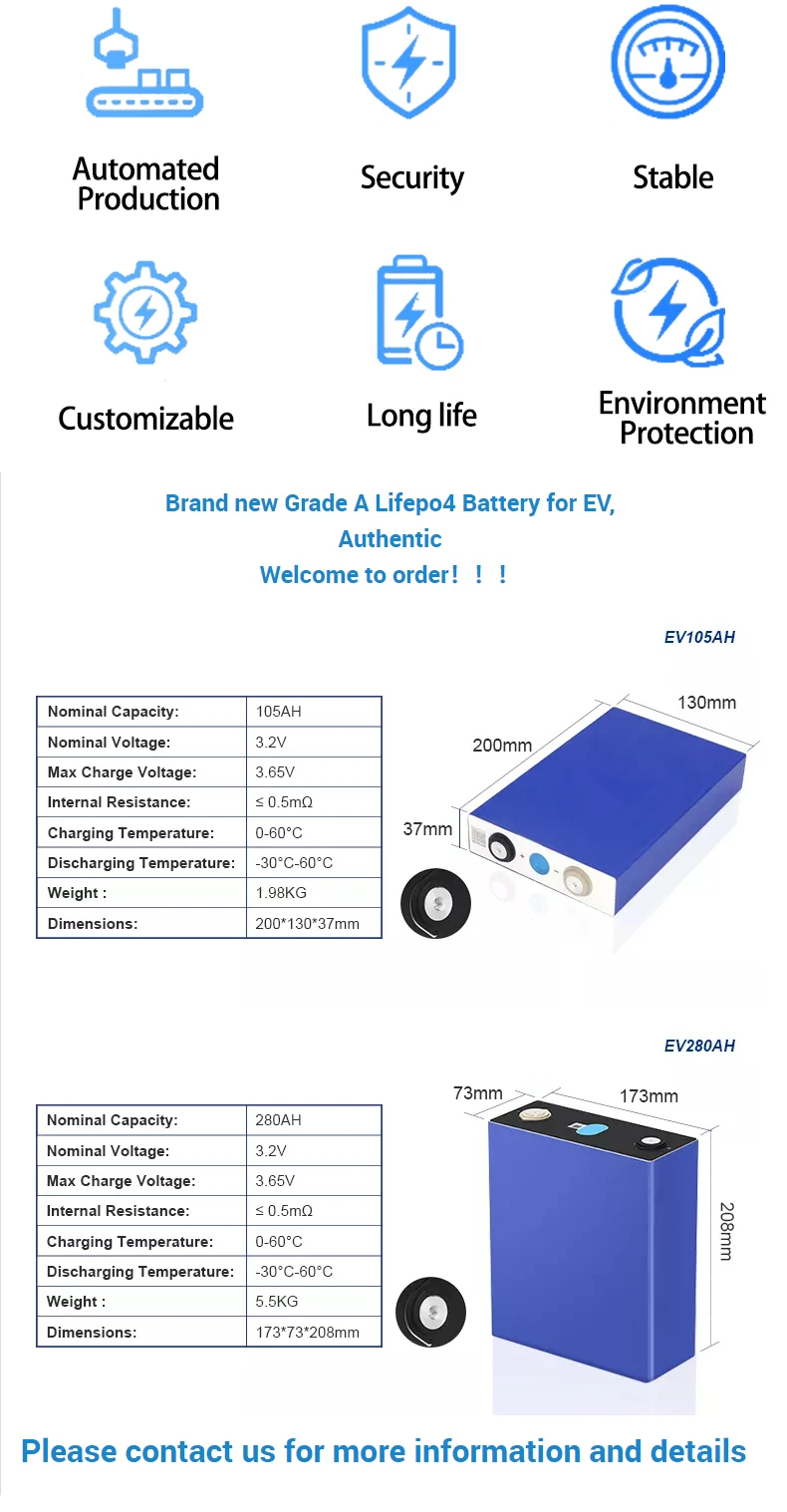 Brand New Eve 280ah Lf 280k 6000 Cycles Lfp Lf280k 3.2v 280ah Lifepo4 Prismatic Battery Cell ...