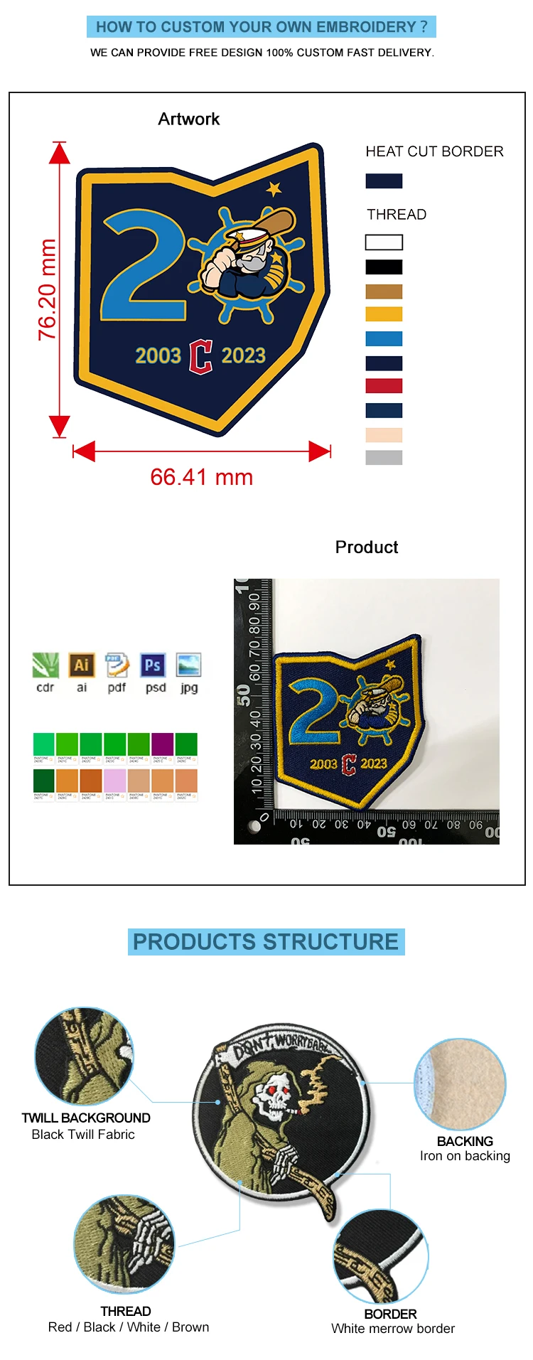 Fashion Oem Design Embroidered Woven Patch Indian Personality Badge ...