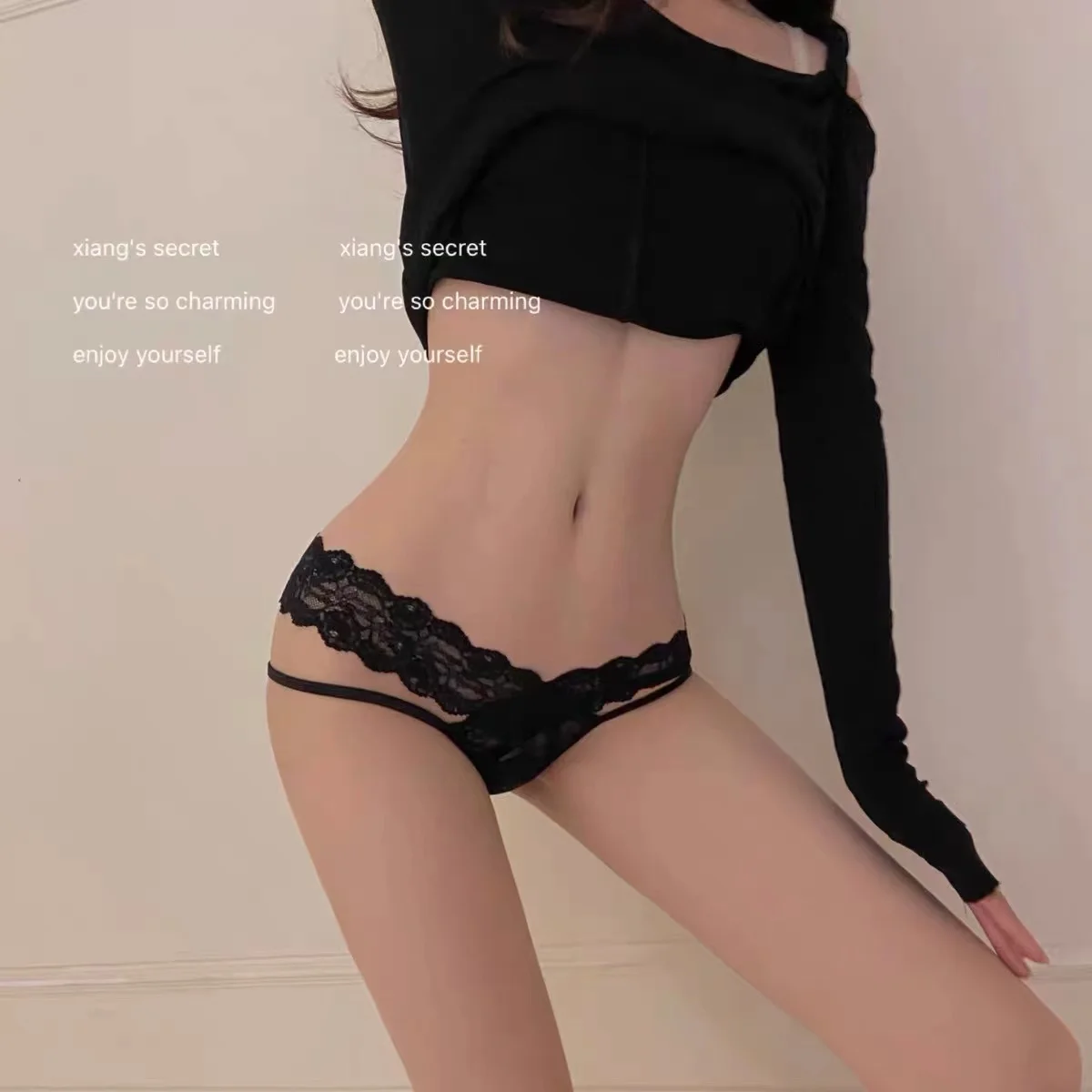 Hot Photos Cotton Set Lingerie Female Seamless Panty Thong New Design