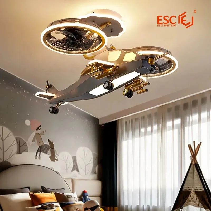Popular Metal Children Child Room Ceiling Light Kids Room 5 Speed ...