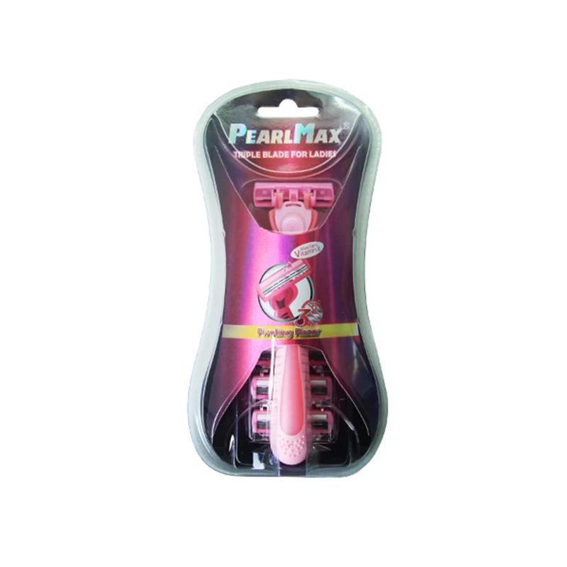 Pearlmax Custom Logo Razor Rubber Handle Men Beard Removal Barber ...