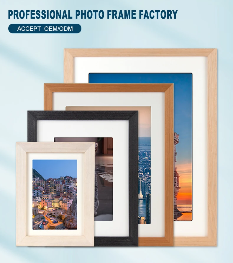 8x6 9xwall Portrait Luxury Digital Wooden Photo Frame Albums For Many ...