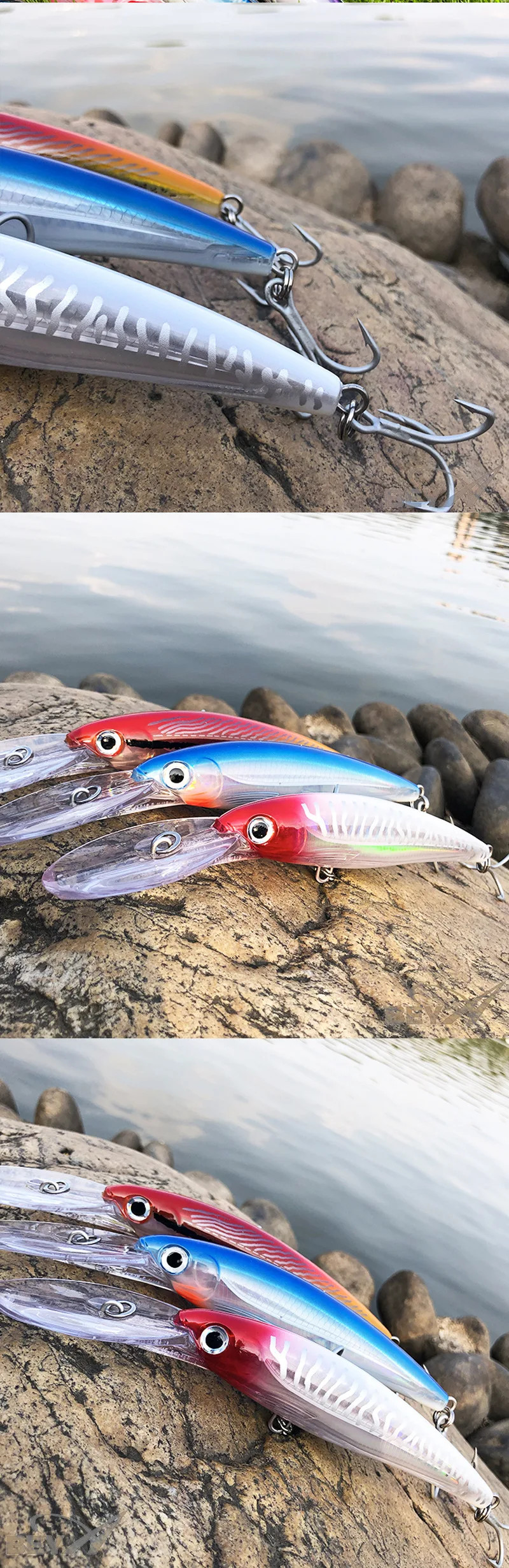 RUNTOO Heavy Minnow Wobbler Deep Diving 180mm 97g Pesca Trolling Big ...