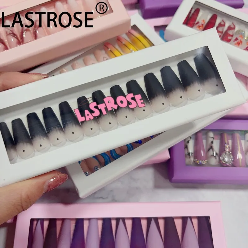 Private Label Wholesale Nail Art Box Press On Nails Clear Package Box ...