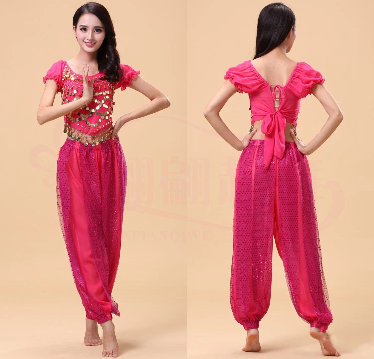 Womens Belly Dance Costume Sparkly Bollywood Indian Outfit