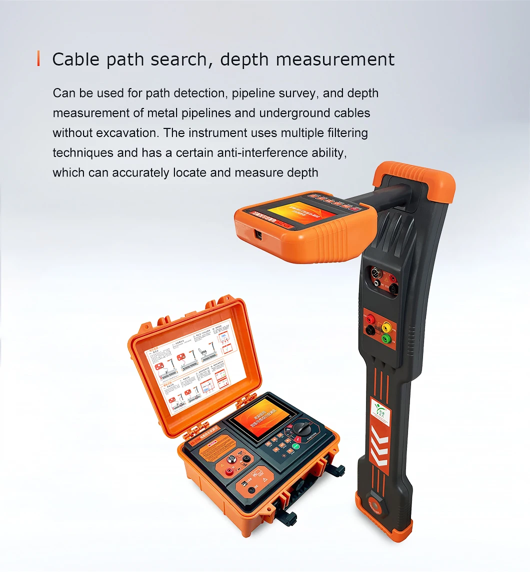 KD2190 Portable Underground Cable Tracker Multi Frequency Pipe Detector ...