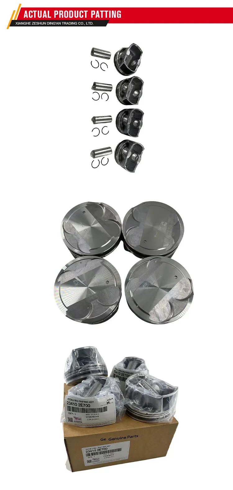Engine Piston Assembly 234102e700 230412e700 - Buy Automobile Piston ...