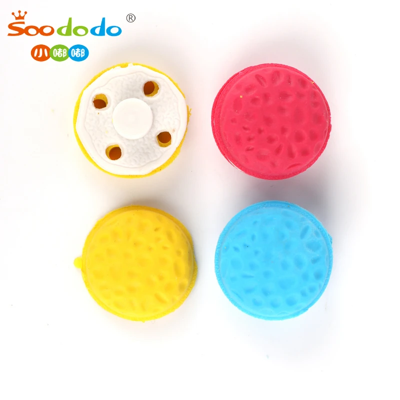 Soododo 3d Macaroon Shaped Office Eraser Pencil Printing Eraser Kawaii ...