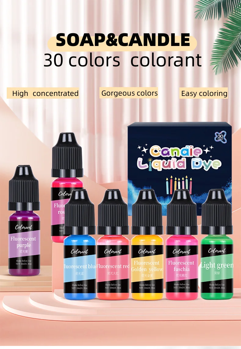 New Color Available 30 Colors Set Candle Dye Color Pigment Liquid Dyes ...