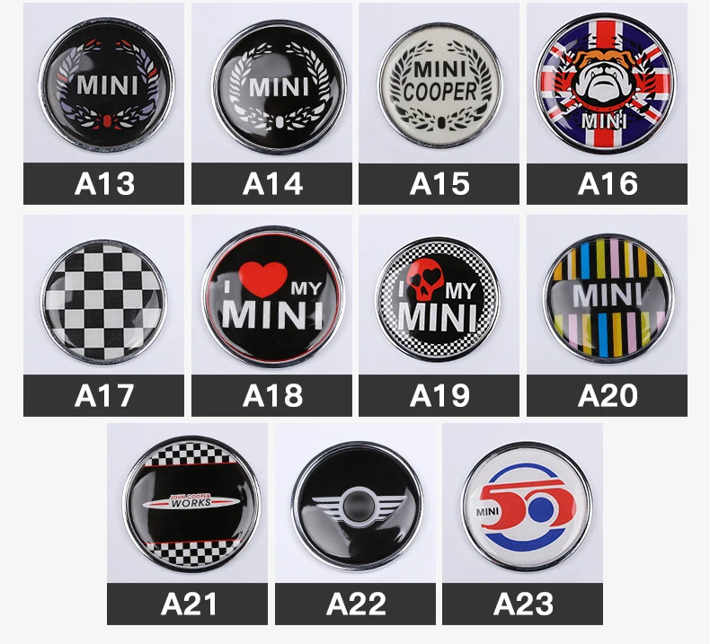 Car Accessories 2022 Metal Front Grille Emblem Badge For Mini Cooper ...
