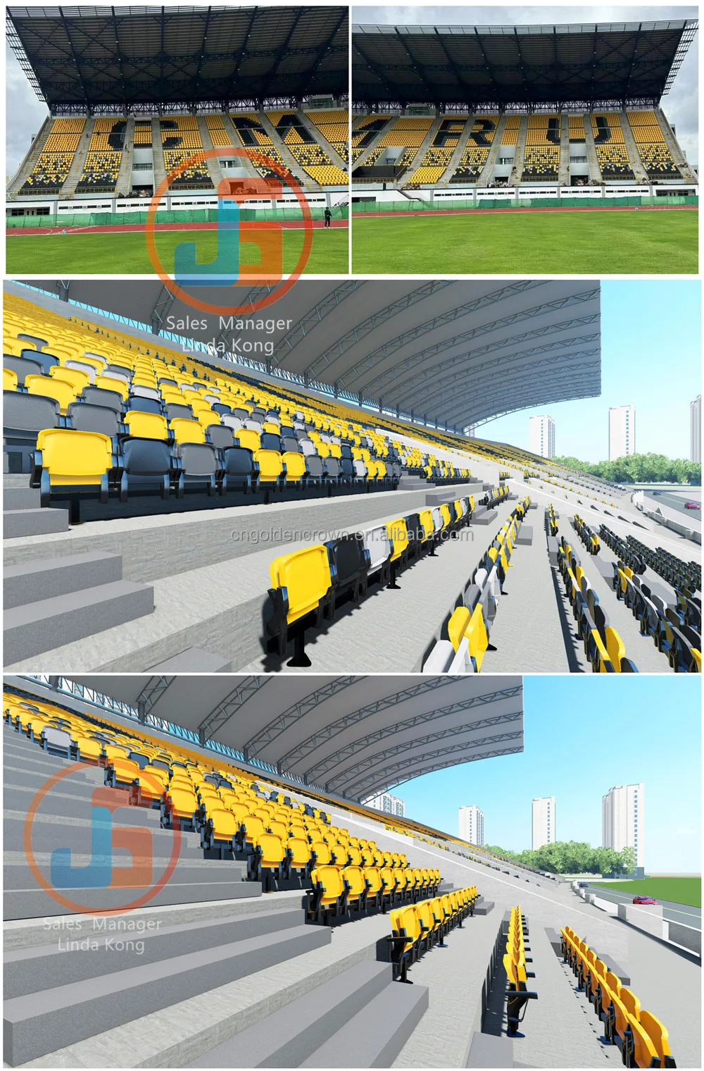 New Plastic Tribune Grandstand Seats Folding Stadium Chair VIP Stadium ...