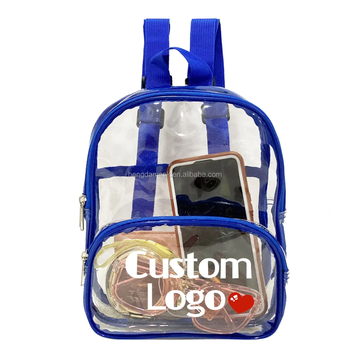 Custom Color Pvc Transparent Backpack See Through Waterproof Women Mini ...