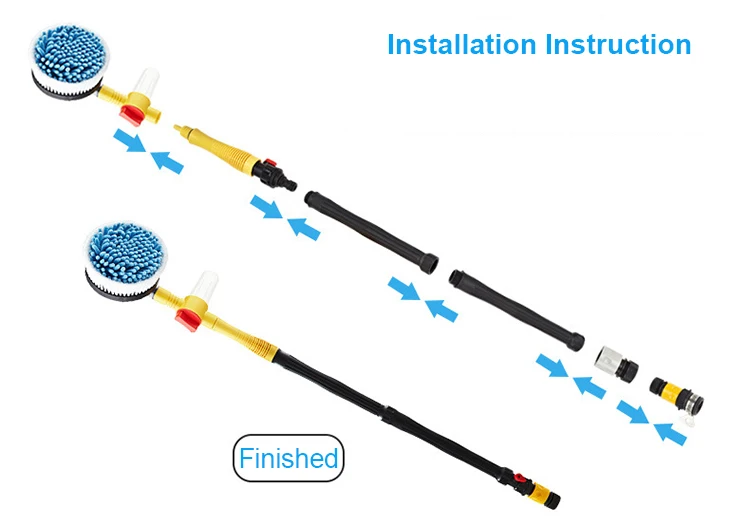 Modern Car Rotating Brush Vehicle Care Wash Brush Round Car Brush ...