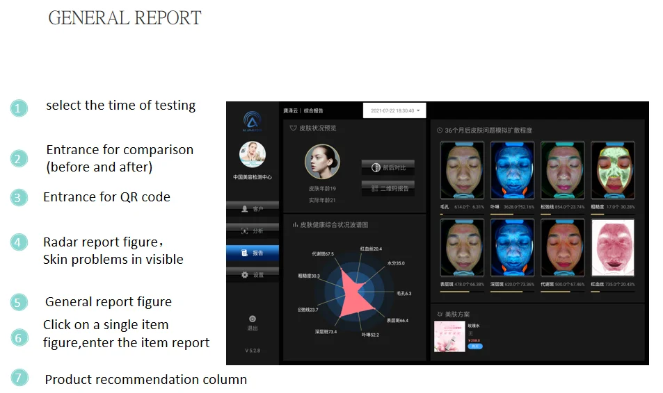 Portable 3d Facial Detector Skin Analyzer Face Scanner Skin Analyser ...