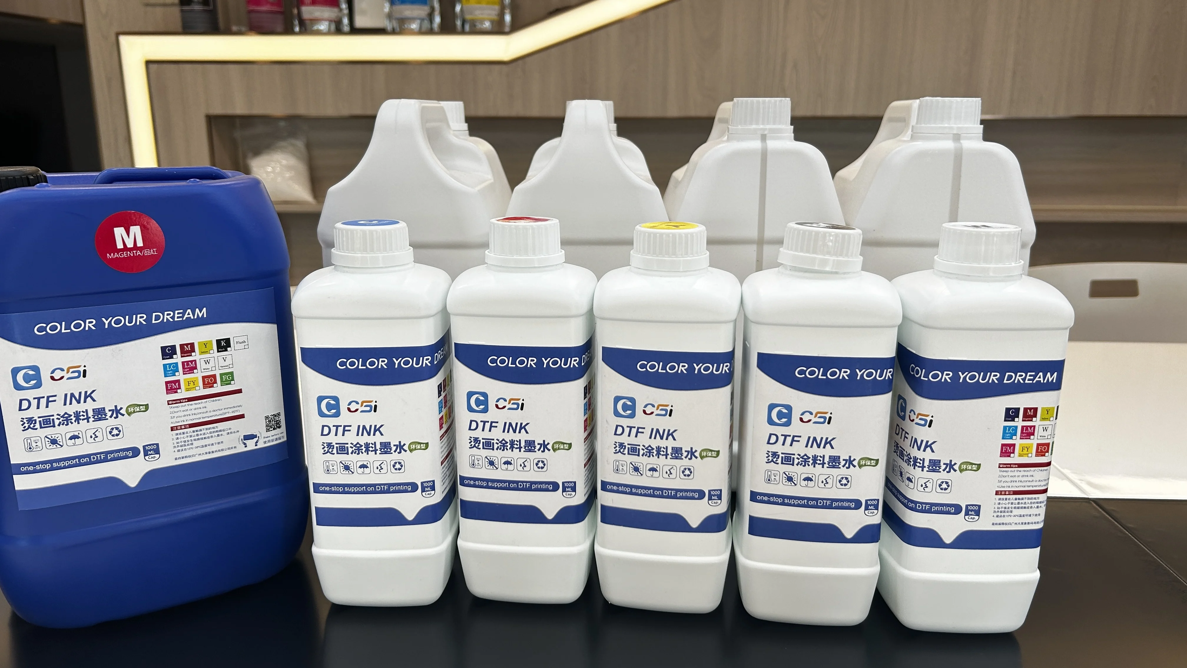 5KG CSI Brand White CMYK DTF Ink Wholesale for A3 Printers