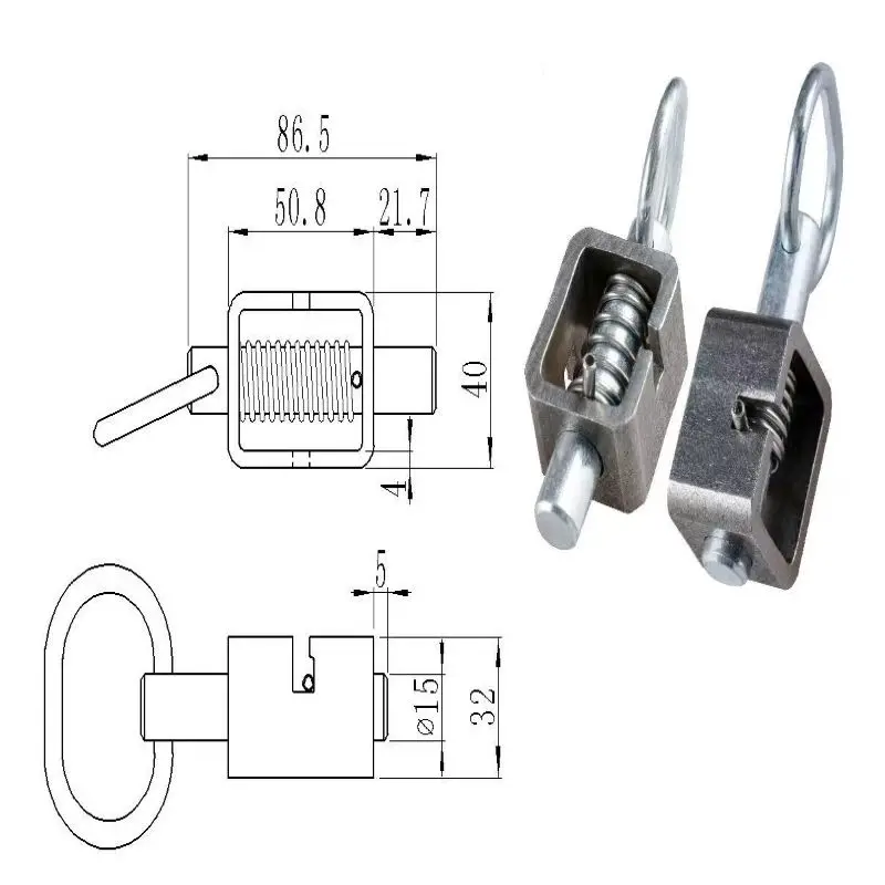 Heavy Duty Spring Loaded Barrel Bolt Latch Pin - Secure Doors