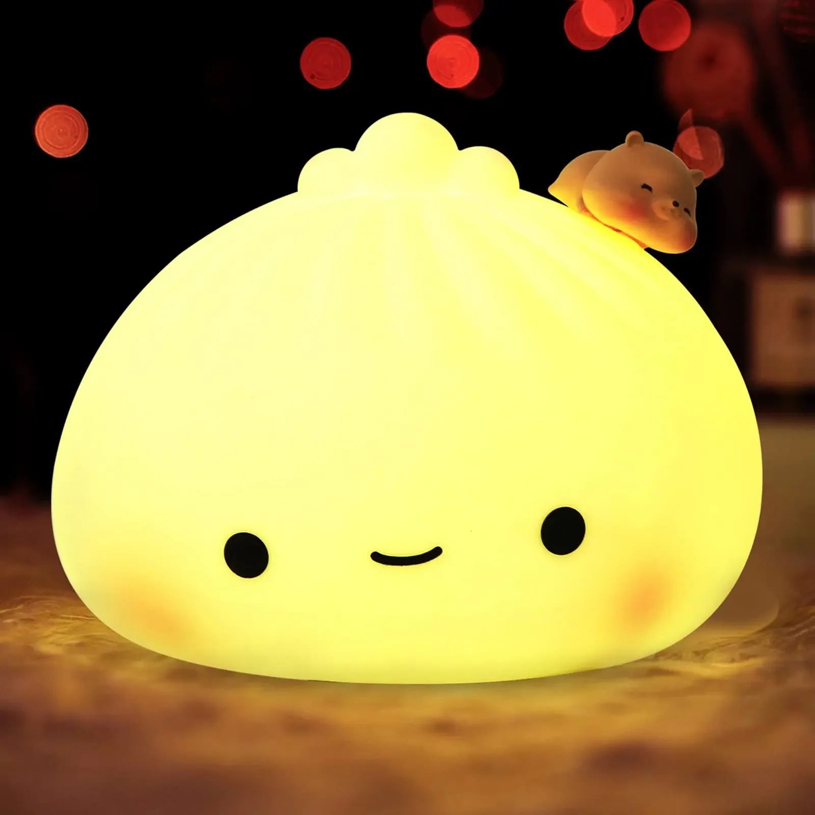 2023 HOT 3D Cute LED Night Lamp Bun Shape Dumpling Shape for Bedroom ...
