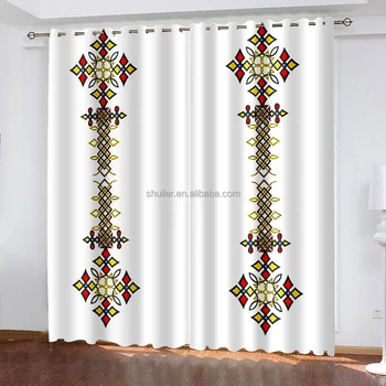 Ethiopian Traditional Design Saba And Telet Curtain Sashes Runners For ...