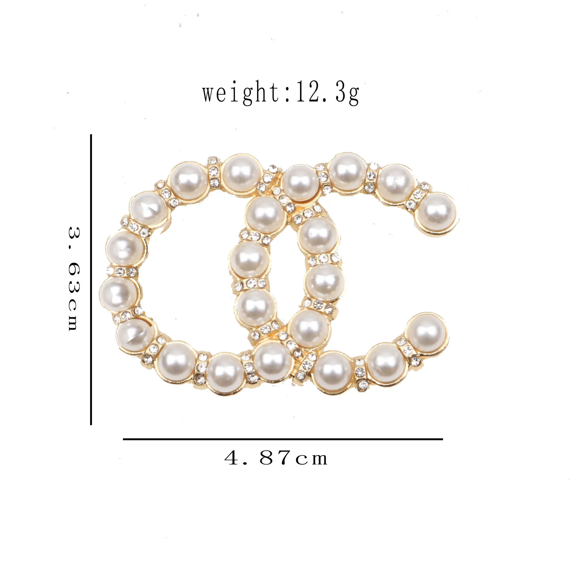 2023 New Brand Designer Brooch Wild Double C Letter Light Luxury Full ...