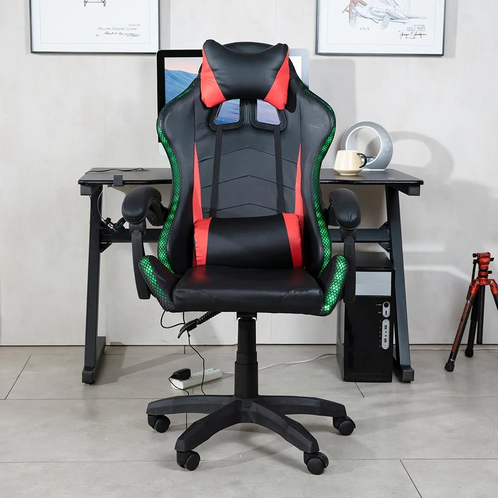 Best Rgb Pu Race Gamer Chairs Executive Swivel Ergonomic Led Gaming ...