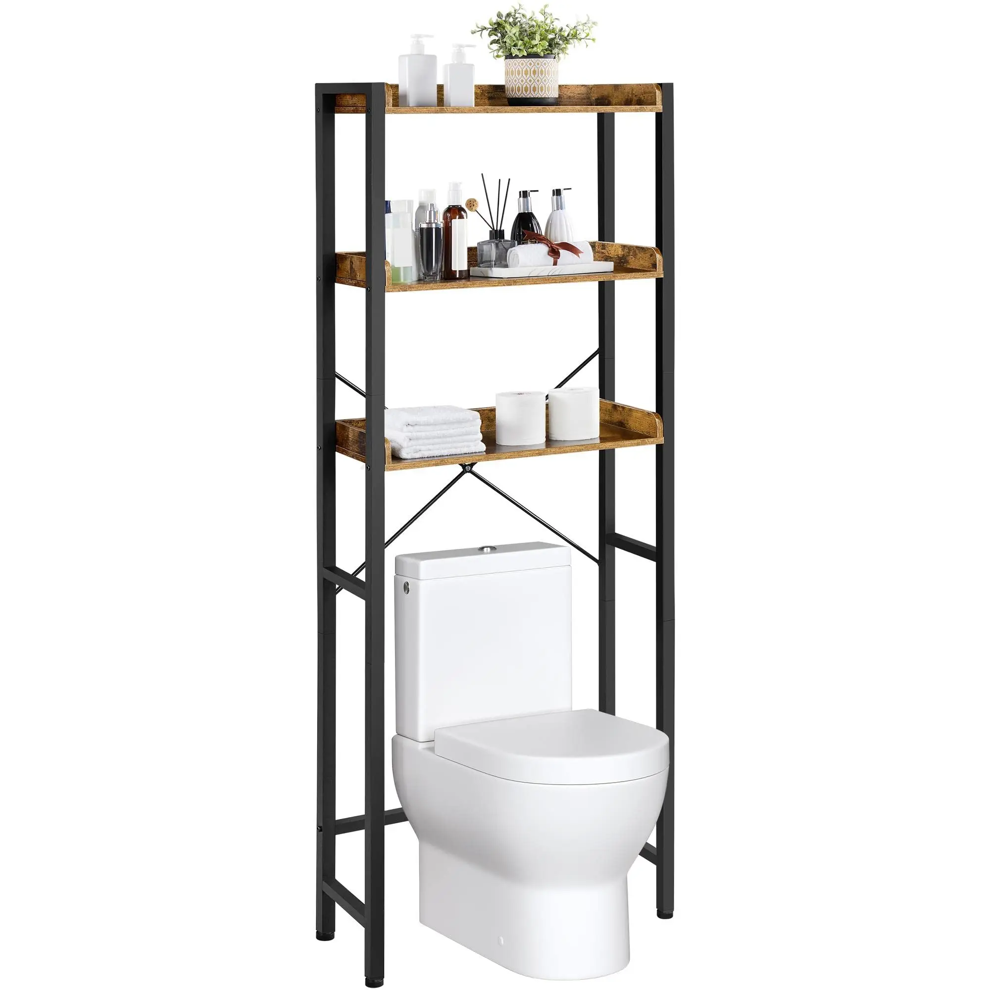 Over The Toilet Storage Rack 3-tier Bathroom Organizer Shelf Over ...