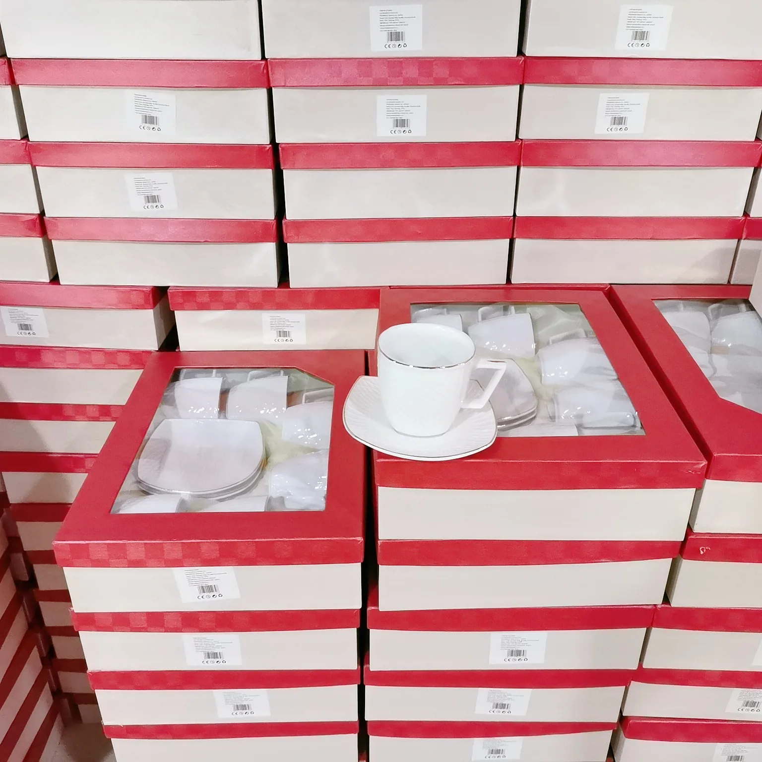 Vintage Handmade 250ml Porcelain White Cups Set of 6 Arabic Ceramic Cup ...