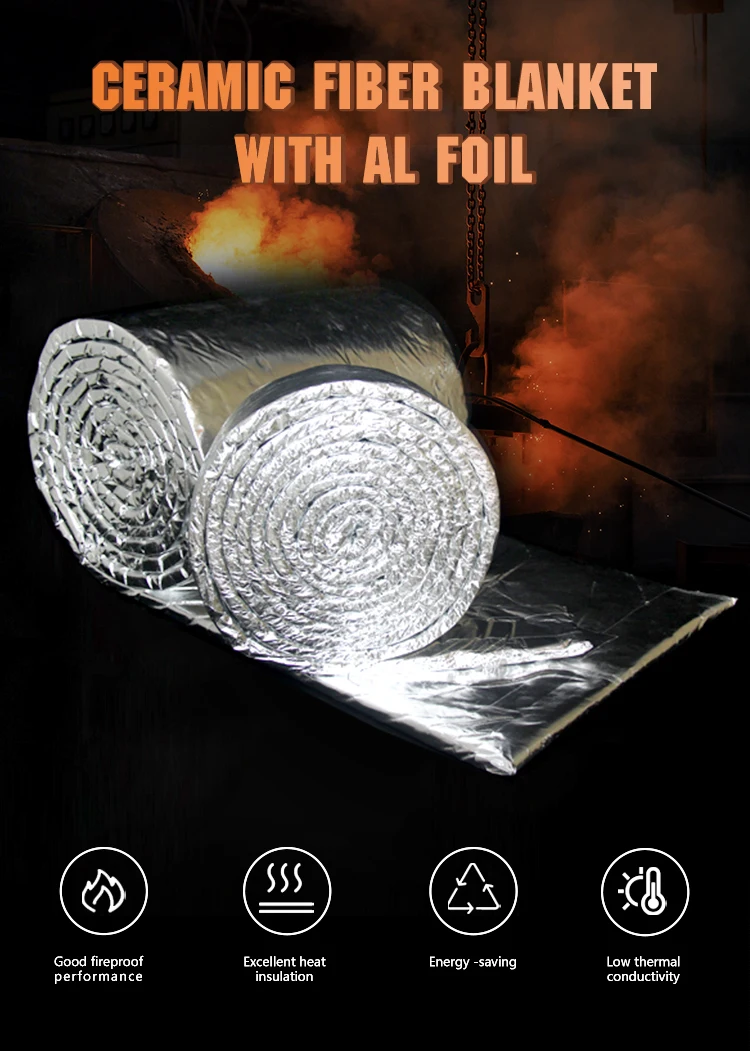 Foil Backed Ceramic Wool Insulation for Air Conditioner Systems