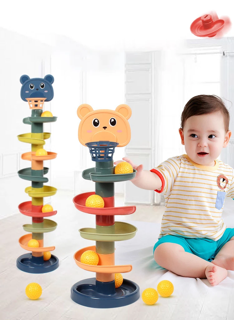 Plastic Slide Track Toy Slide Ball Tower Rolling Ball Tracking Toy Sets ...