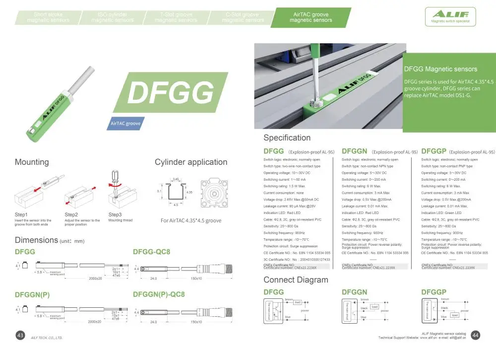 Alif Dfgg Dfggn Proximity Switch Sensors For Automation Equipment ...