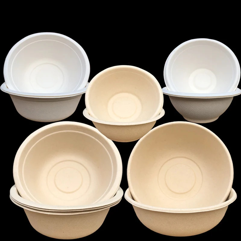 Compostable Sugarcane Bagasse Fiber Paper Disposable Oval Bowl 320z ...