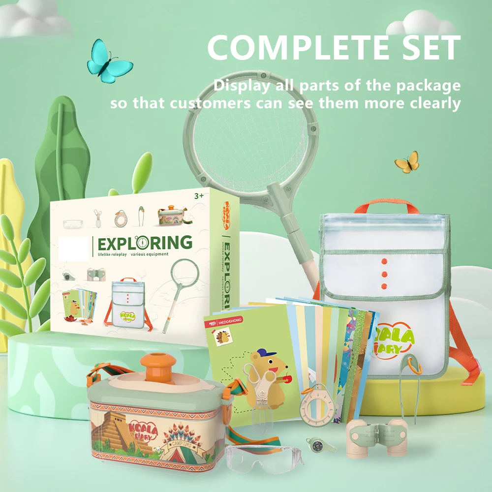 Ksf Children's Outdoor Adventure Toys Insect Catch Sets Kids Education Nature Wild Explorer Kits ...