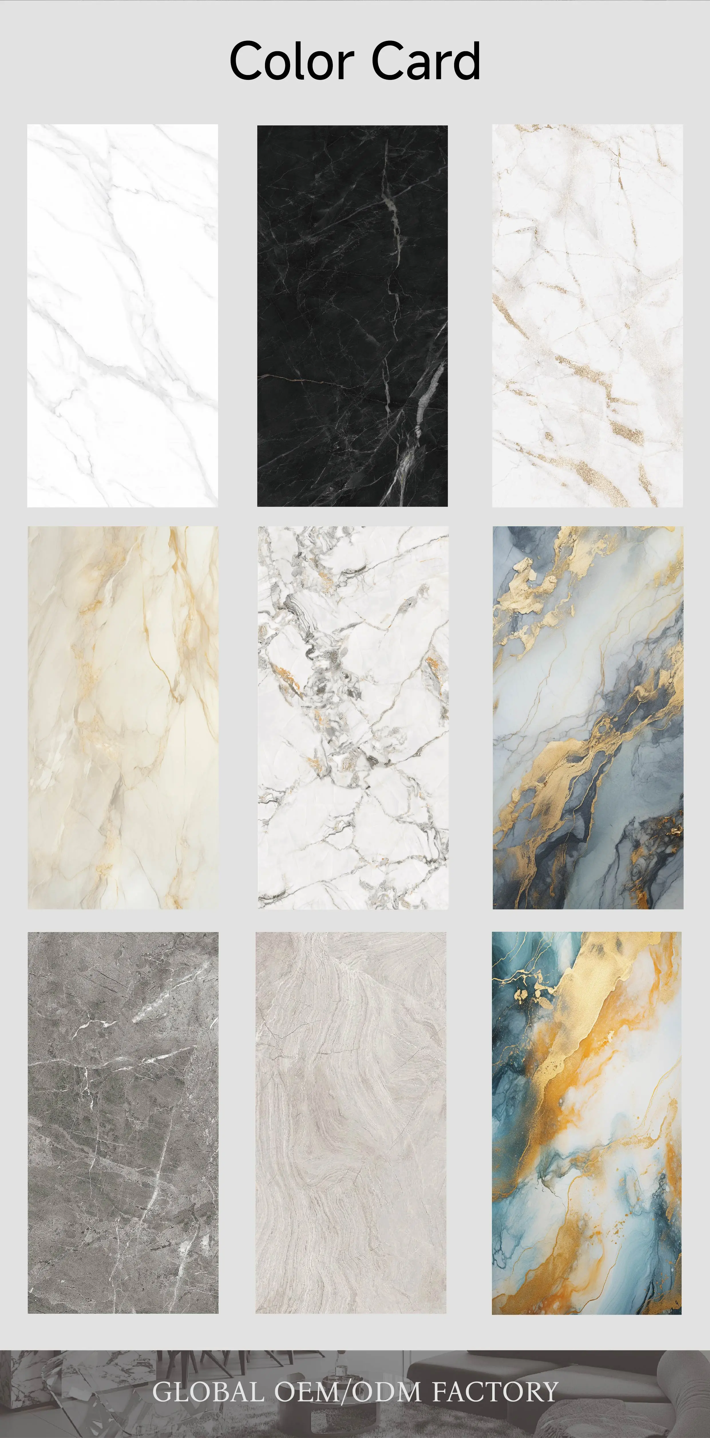 Waterproof UV Marble Sheet 4x8 PVC for Interior Design