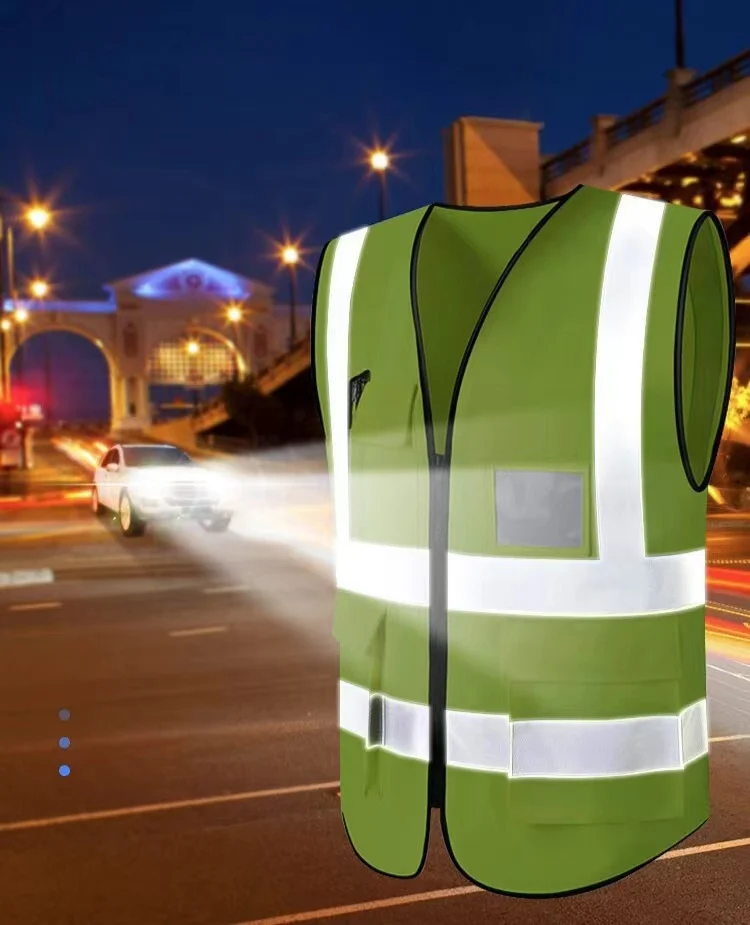 High Visibility Lace Workwear Vest Lightweight Breathable Fabric ...