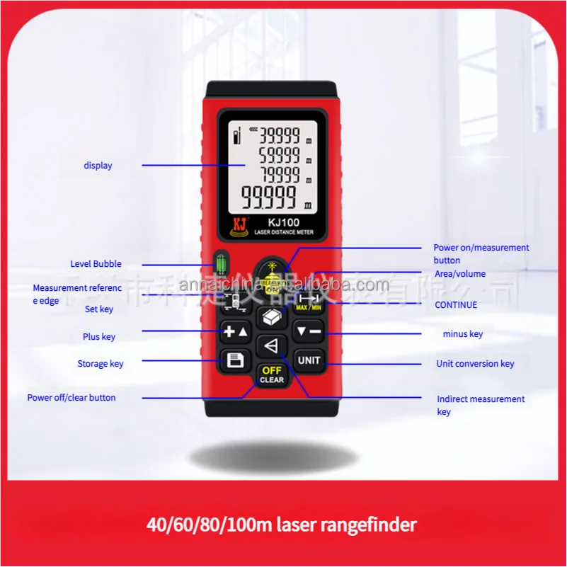 Professional LCD Display Laser Distance Meters Measures Distances up to ...