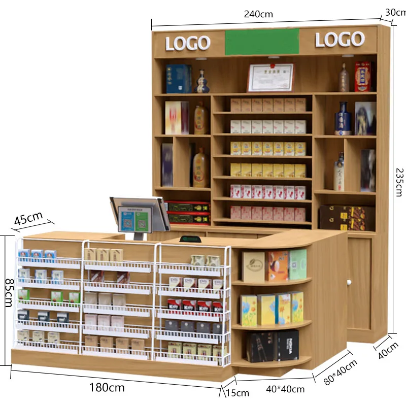 Custom Cigar Shop Fitting Display Cigarettes Shelves Tobacco Floor ...