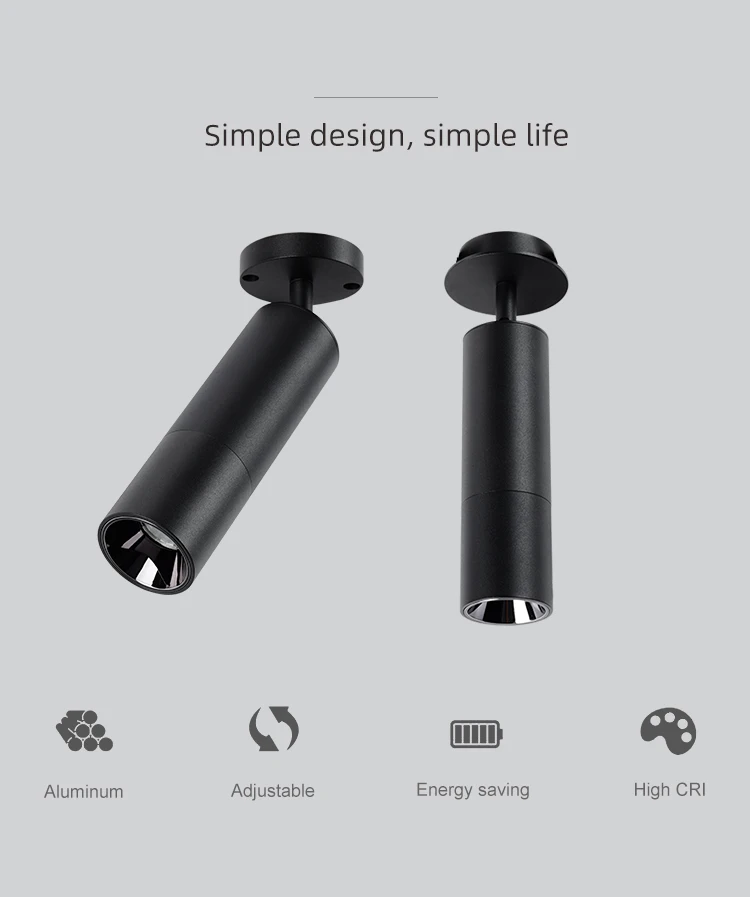 HUAYI Modern Aluminum Indoor Dimmable Beam Angle 12W Moving Head Silver White Ceiling Light Led ...