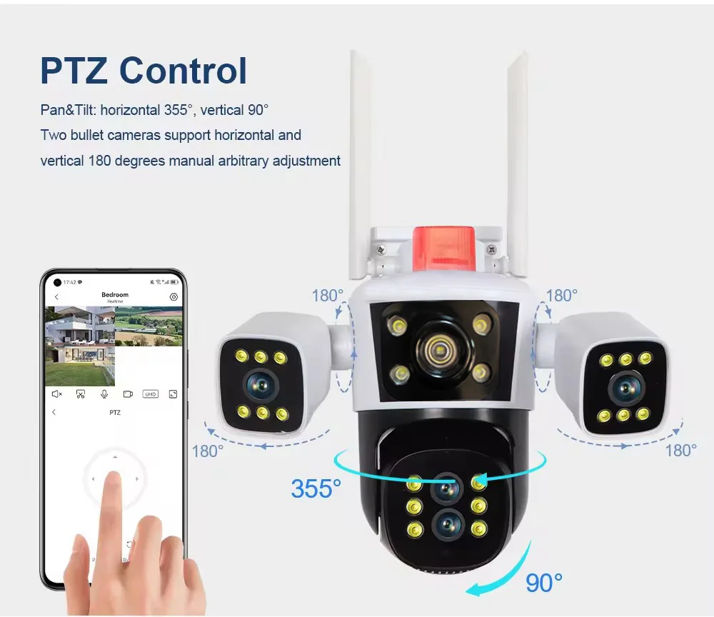 IPC360 Home 16MP Four Lens Wireless Wifi Camera - Secure Your Home