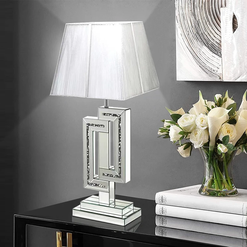 Luxury Modern Home Decor New Style Mirrored Lamps Crushed Mirrored ...