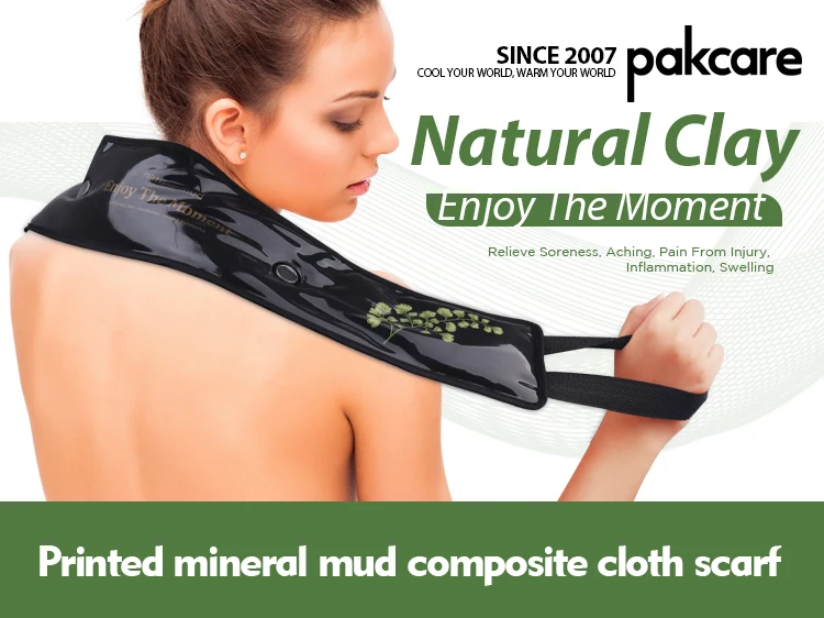 Physical Therapy Natural Clay Series Long Ice Neck Wrap With Strap ...