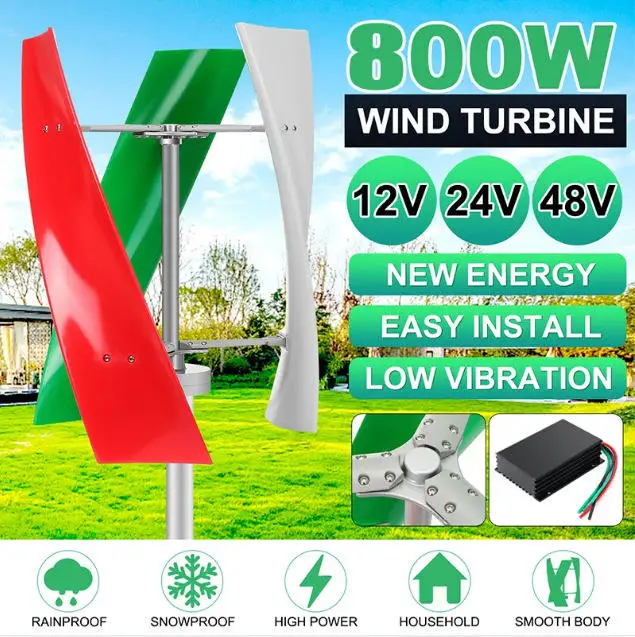 Wind Power Supply Equipment Spiral Type 200w Multi-blade Wind Energy ...