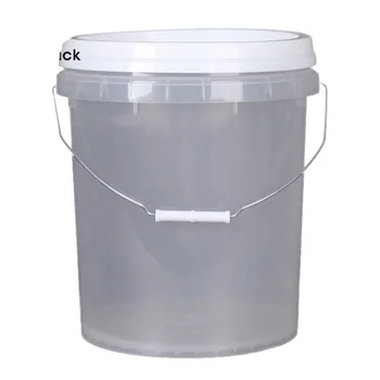 Seau En Plastique Transparent De 20l,Avec Couvercles Et Poignée Pour ...