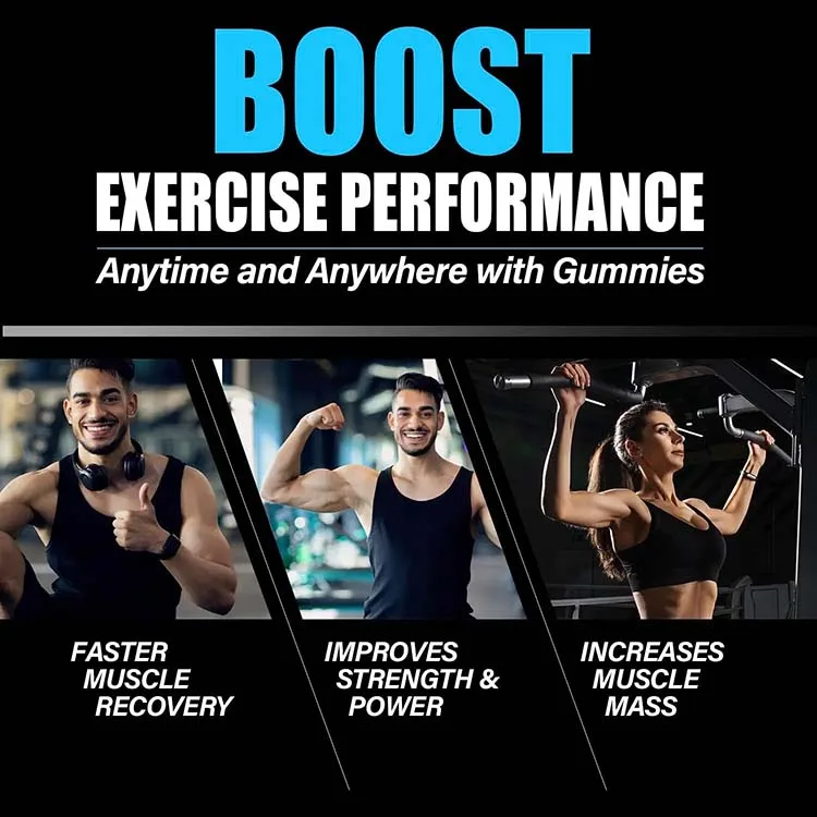 GMP OEM Gym Pre Workout Gummies Supplement Muscle Builder Creatine ...