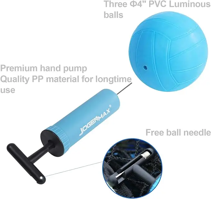Fully Foldable Outdoor Game Set,Includes 3 Balls,Drawstring Bag ...