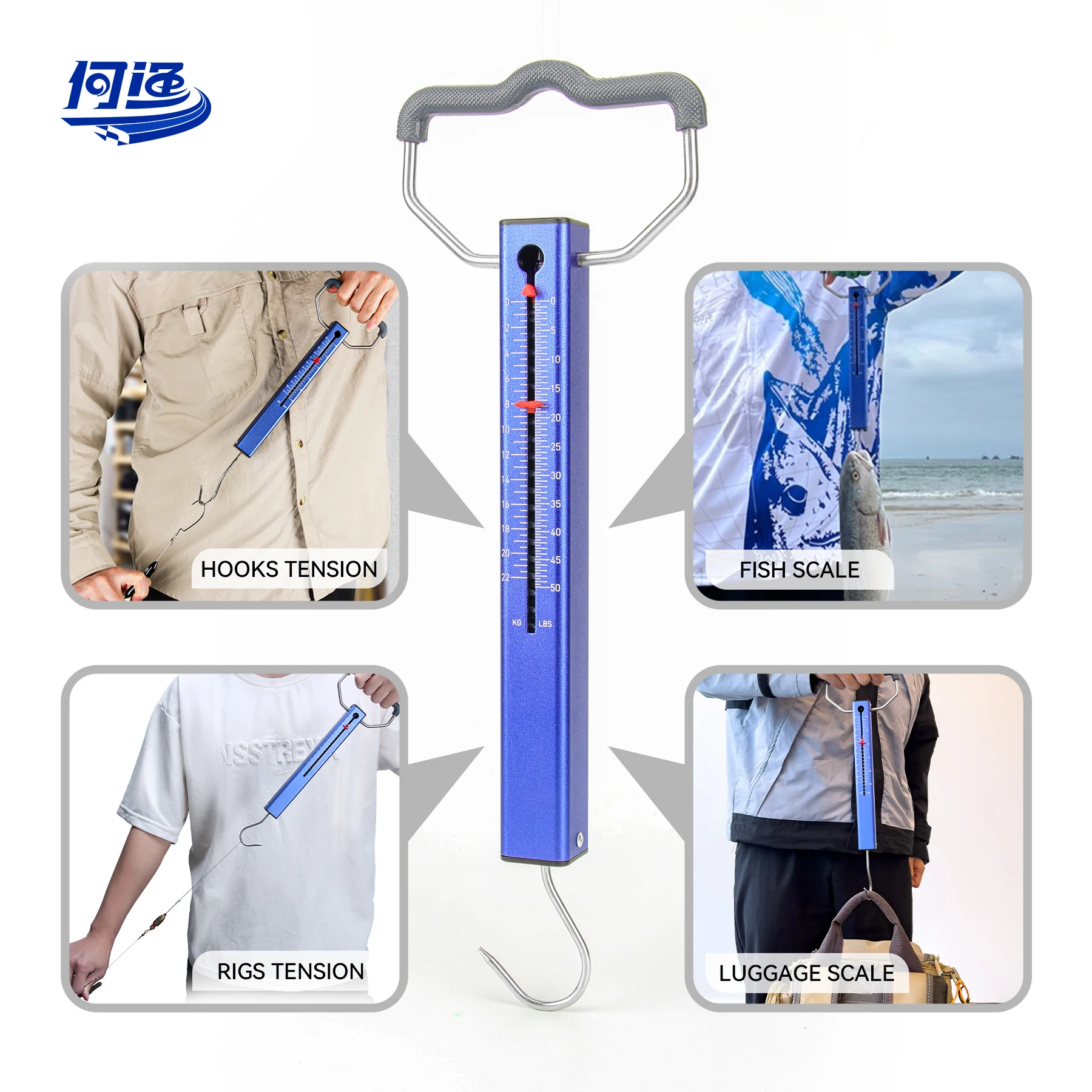 Hanging Scale Square Aluminum Tube Spring Fish Scale For Fishing ...