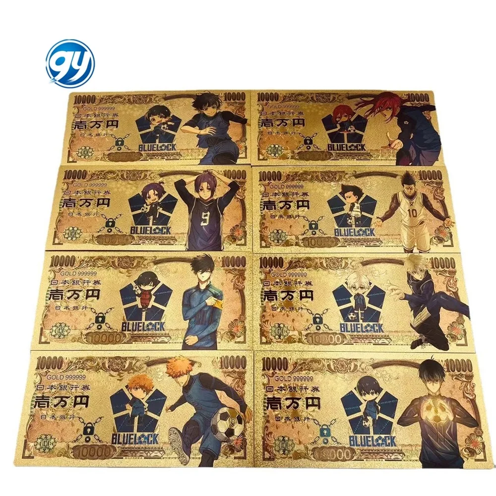 Classic Anime Blue Lock Commemorative Banknotes Gold Banknotes Plastic ...