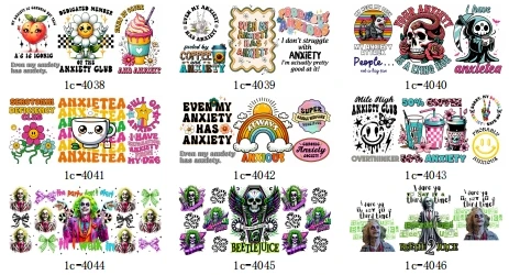 Waterproof UV DTF Cup Wrap Transfers Sticker 16oz Vinyl Wrap Glass Cups ...