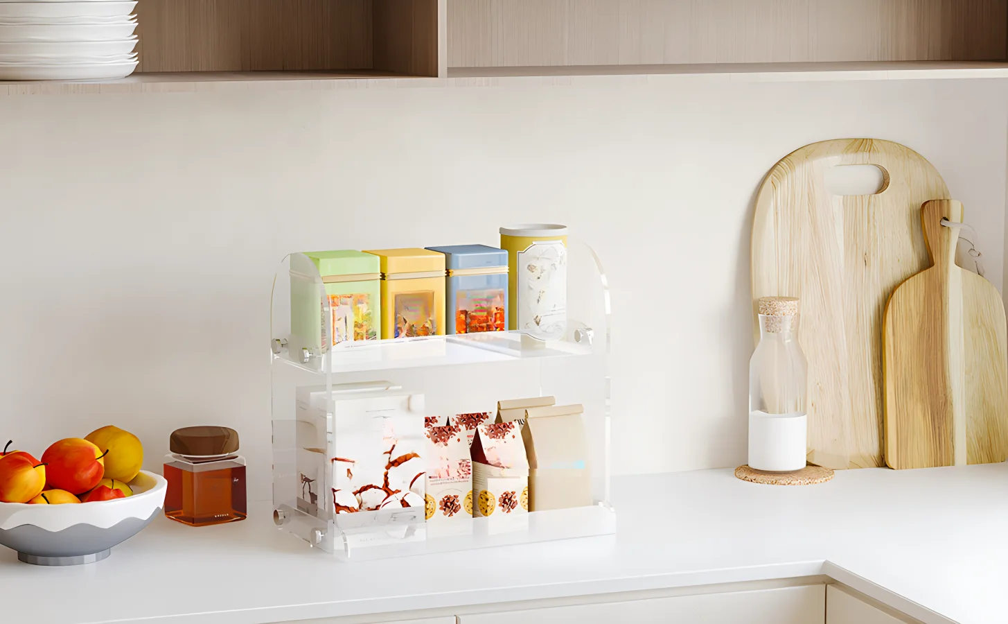 Clear Acrylic Perfume Makeup Organizer Countertop 2 Tier Countertop ...