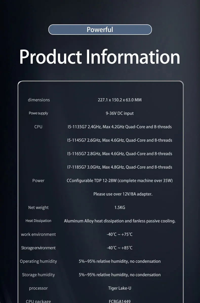 Intel I5 I7-1165g7 11th Gen Cpu Win11 Linux Ubuntu 8gb 128gb Mini Pc Computer Firewall Server ...
